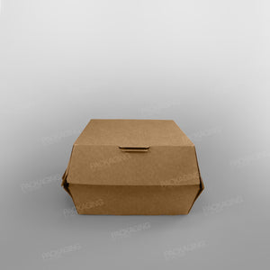 Kraft Clamshell Burger Box | Secure & Sustainable Packaging