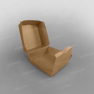 Kraft Clamshell Burger Box | Secure & Sustainable Packaging