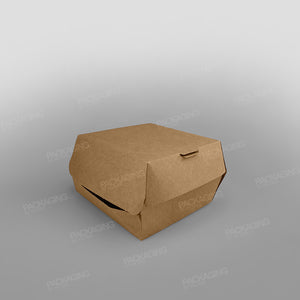 Kraft Clamshell Burger Box | Secure & Sustainable Packaging