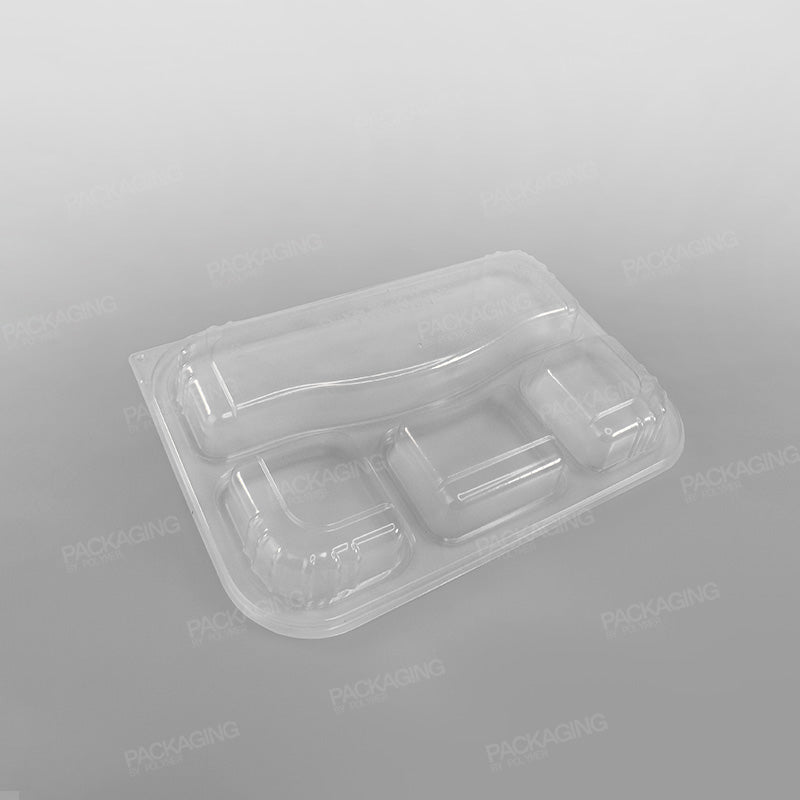 4 Compartment Microwavable Lid For Code MC63 – Packaging By Polymer