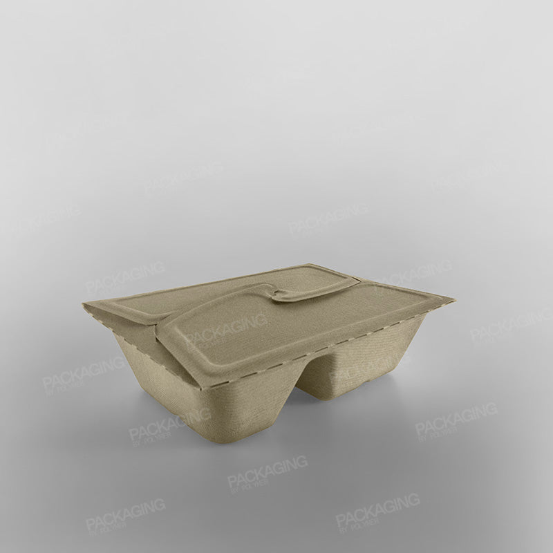 150 Pcs | Compartment Rectangular Pulp Meal Box – Portion Perfect